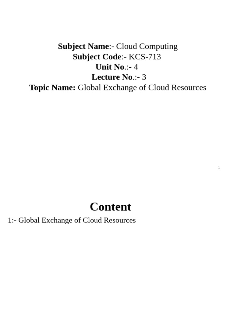 Unit 4 Lecture 3 Ppt3 Pdf Cloud Computing Software As A Service