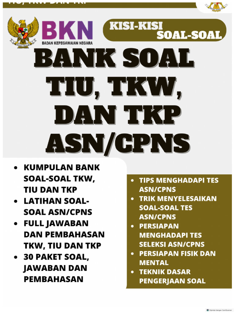 Bank Soal Tiu, TKW Dan TKP Asn-Cpns | PDF