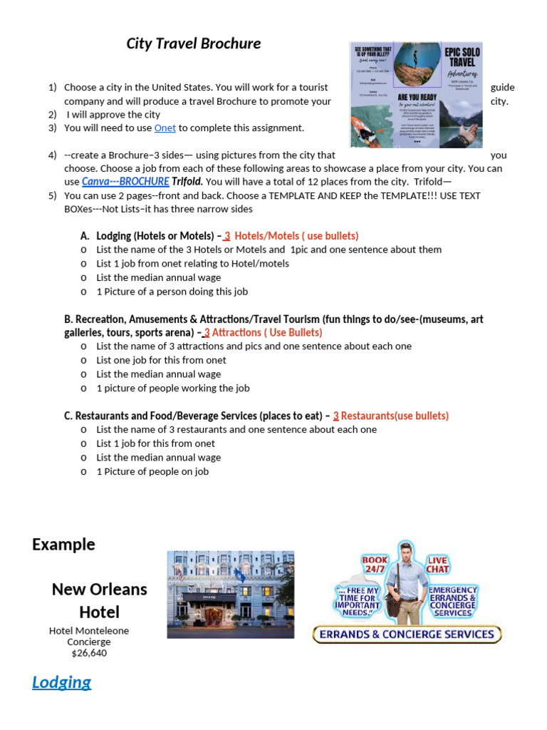 City Travel Brochure | PDF | Business | Teaching Methods & Materials