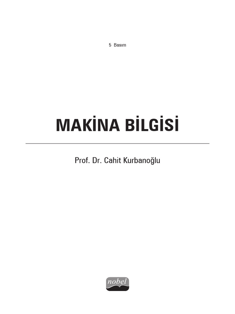 Makina Bilgisi Jen 183001 | PDF