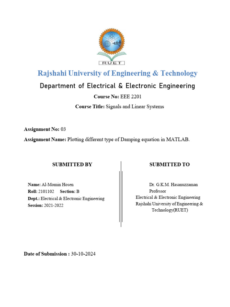 Rajshahi University of Engineering & Technology | PDF
