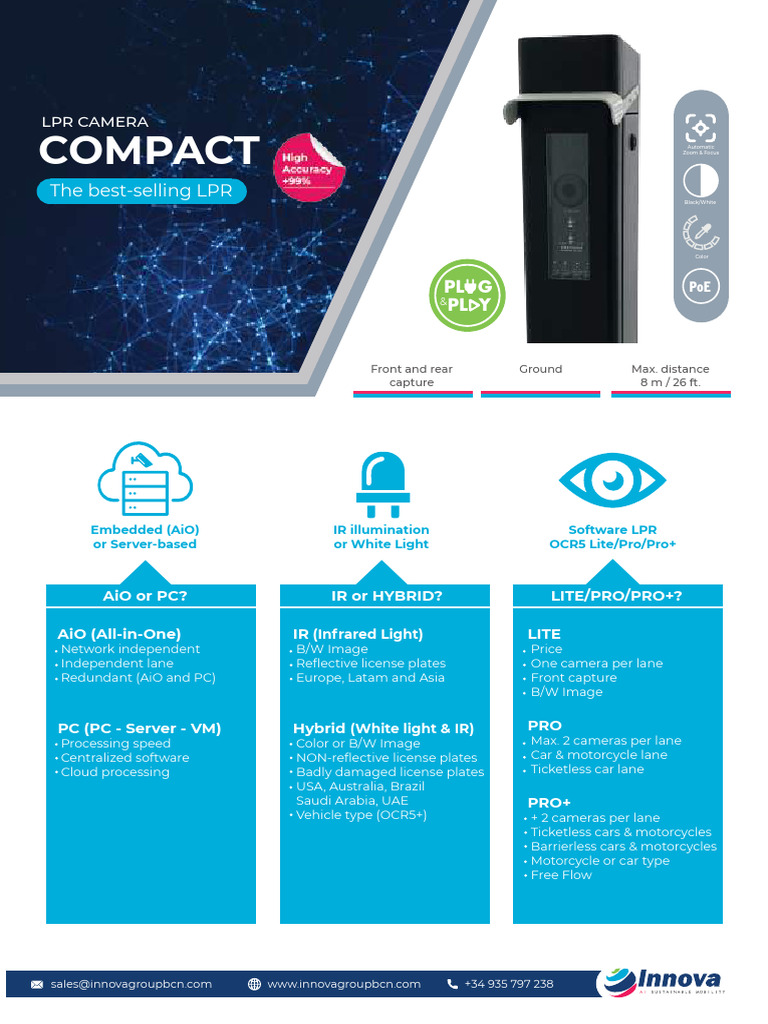 Datasheet ALPR Compact - ES Comp | PDF | Infrared | Light Emitting Diode