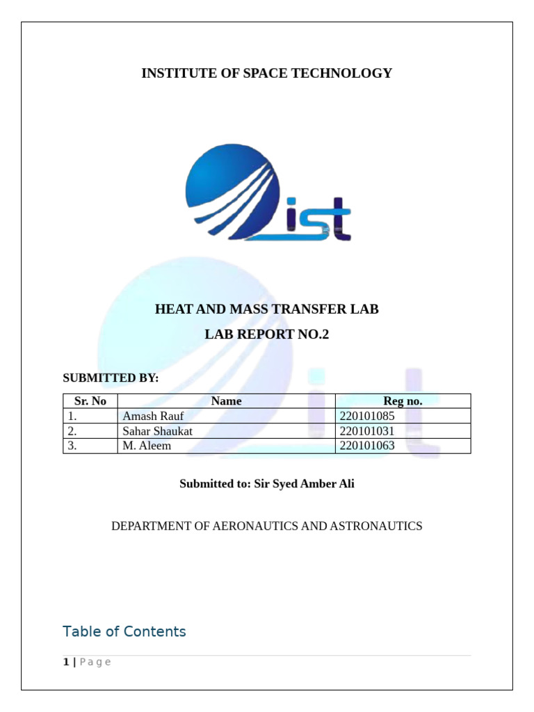 Heat Transfer Lab Report: Fourier's Law | PDF | Heat Transfer | Thermal ...