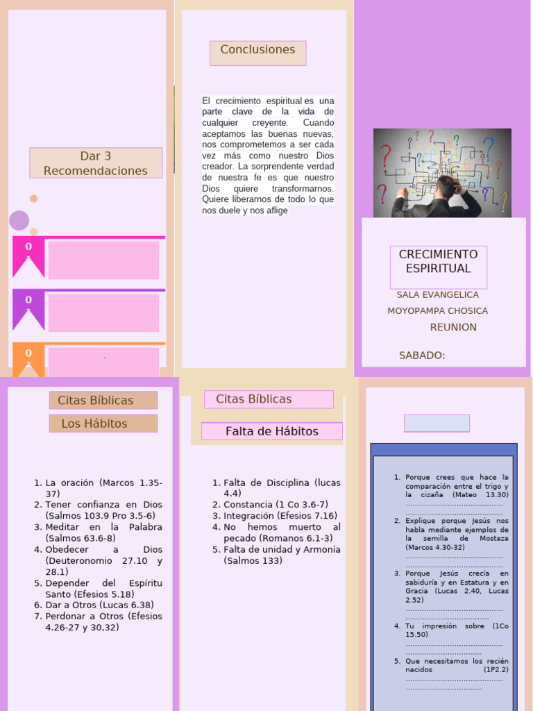 Triptico Crecimiento | PDF | Teología | Creencia religiosa y doctrina