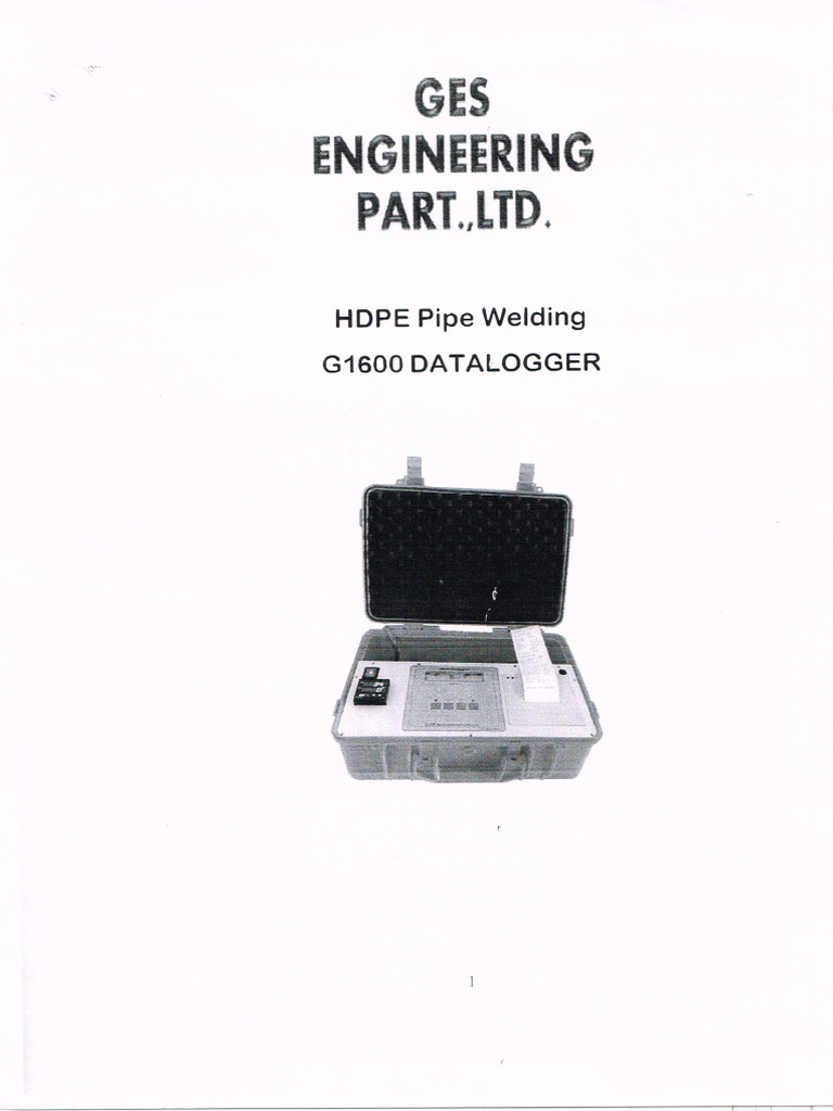 HDPE Pipe Welding Data Logger | PDF