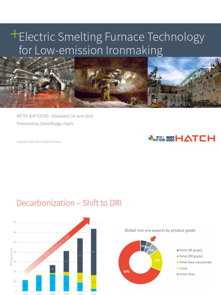 Electric Smelting Furnace Technology For Low - Emission Ironmaking - ESTAD2023 | PDF ...