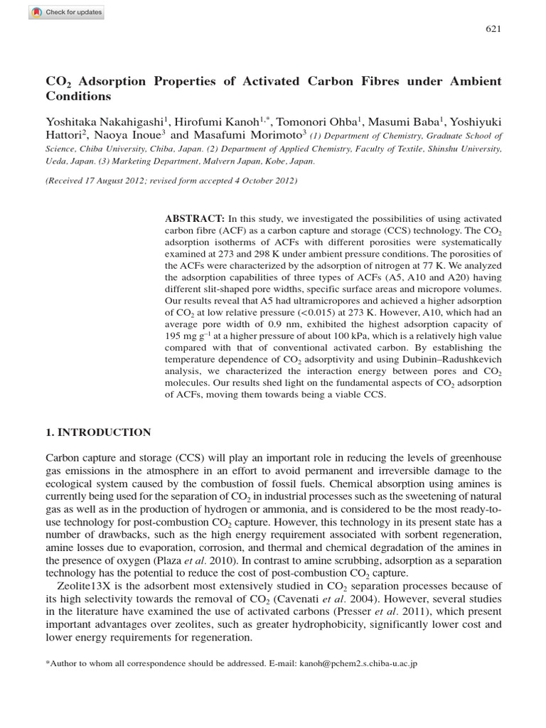 CO2 Adsorp | PDF | Adsorption | Materials Science