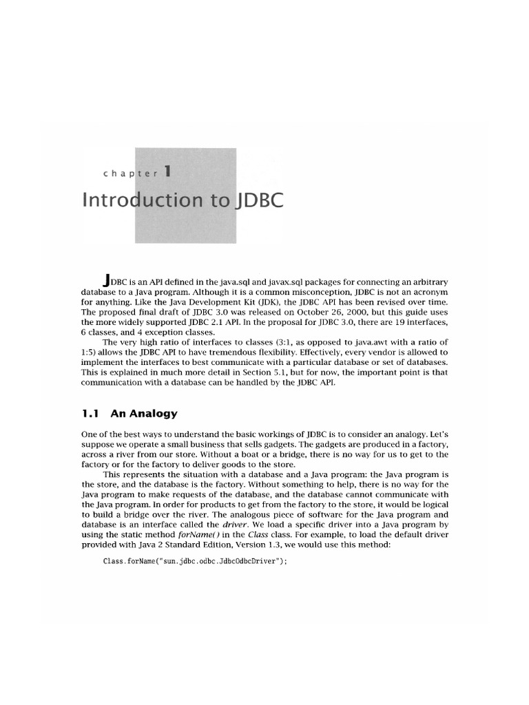 JDBC Introduction I | PDF