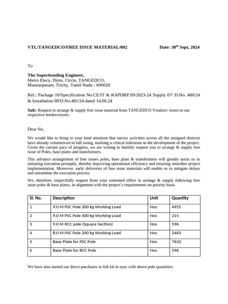 2-FREE ISSUE MATERIAL-SE Office-Trichy-2 | PDF