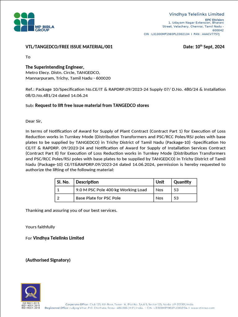 1-FREE ISSUE MATERIAL-SE Office-Kattuputhur Feeder | PDF