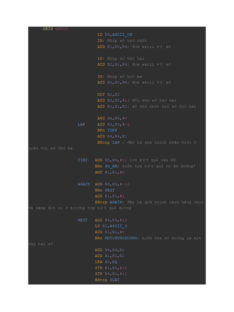 HTMT NNLT giải đề 1 | PDF