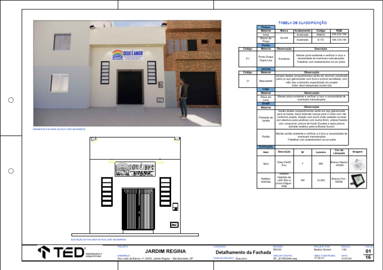 SP - JD REGINA-01.Detalhamento de Fachada REV00 | PDF | Componentes ...