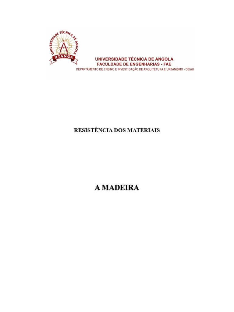 UTANGA Trabalho HADY JURANTE | PDF | Madeira | Árvores