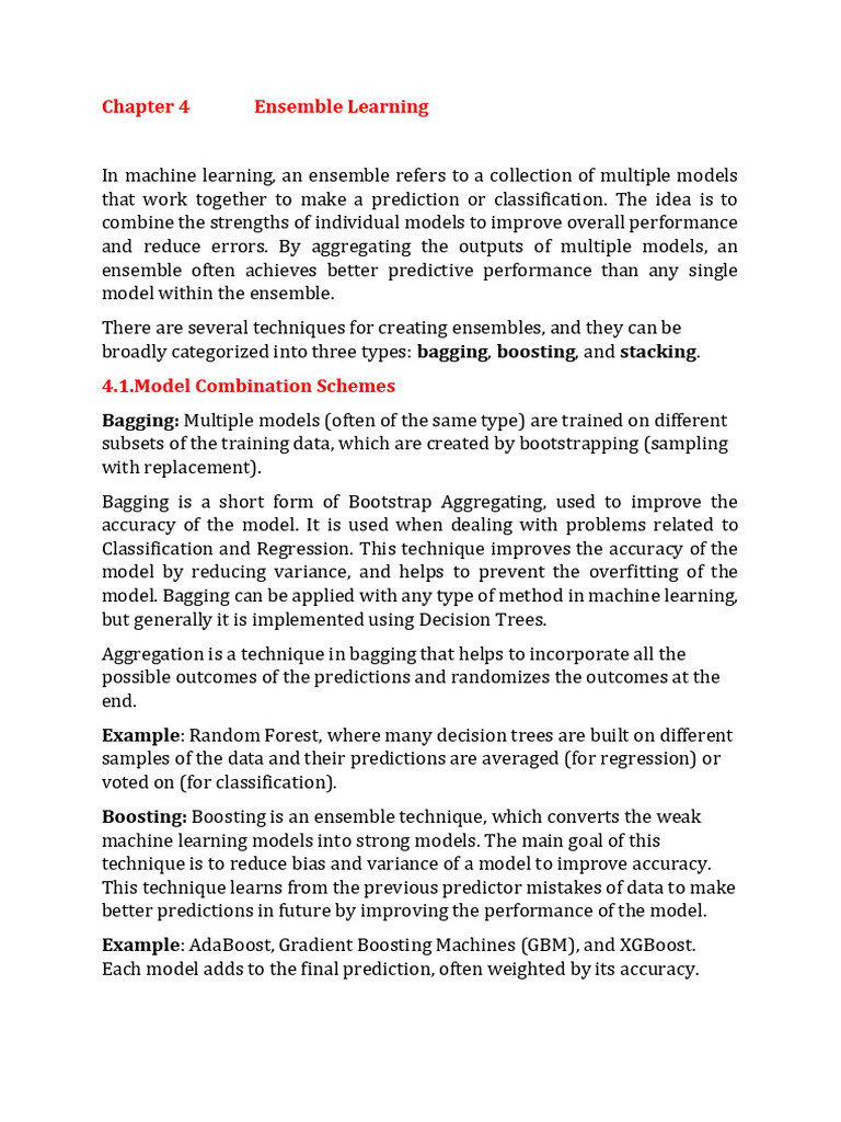 Ch-4 Ensemble Learning | PDF | Statistical Classification | Artificial Intelligence
