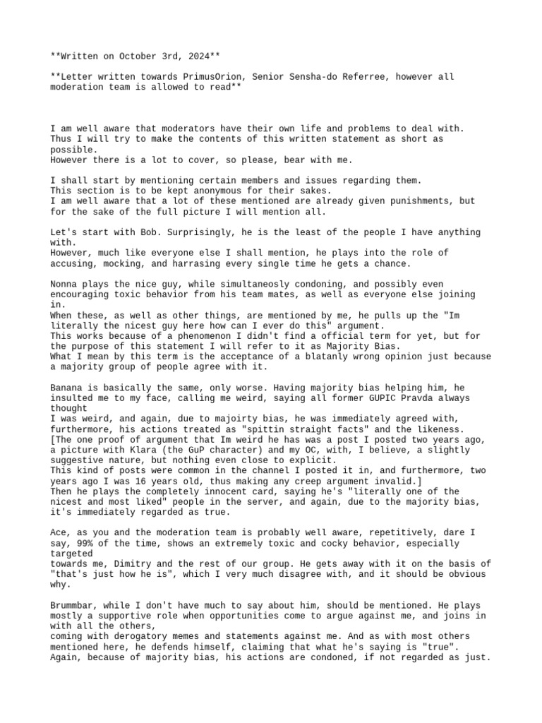 Statement in Regard To GUPSC | PDF | Argument