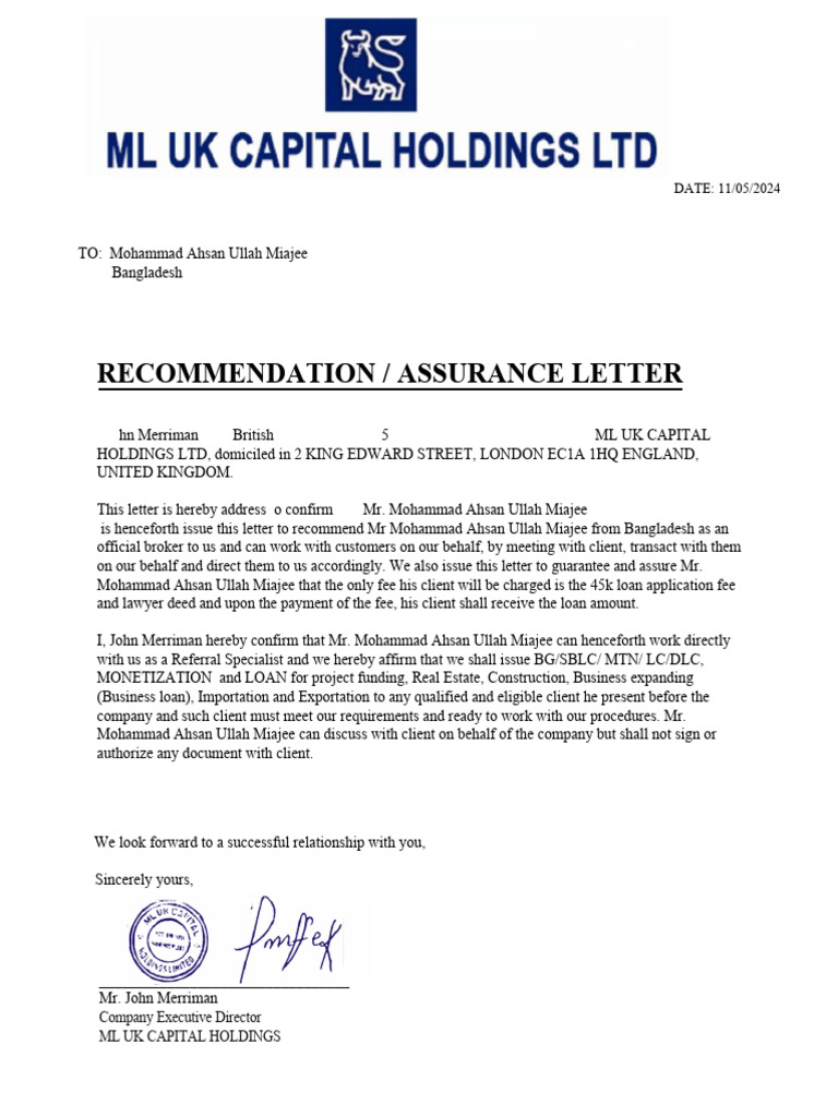 Employment & Mandate Letter. | PDF | Law