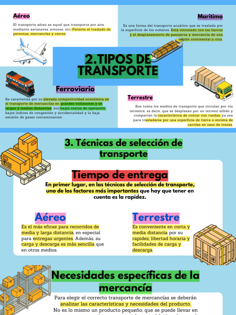 Presentación Transporte e Industria Ilustraciones Isométricas Azul ...