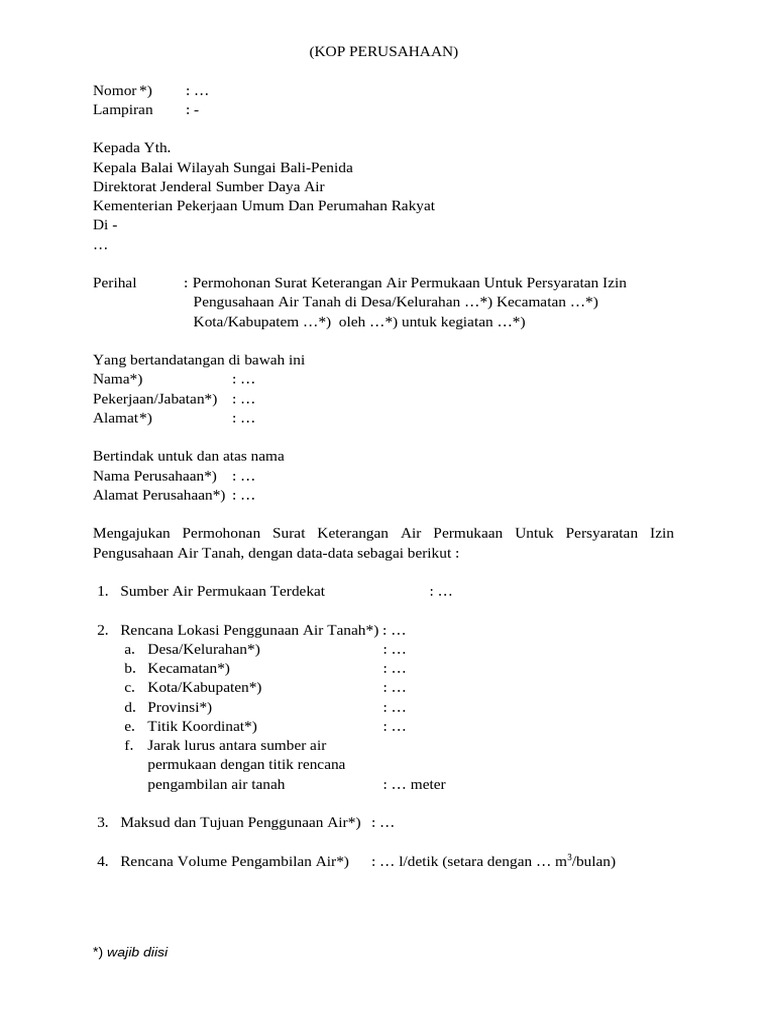 Format Surat Permohonan Suket 2024 | PDF