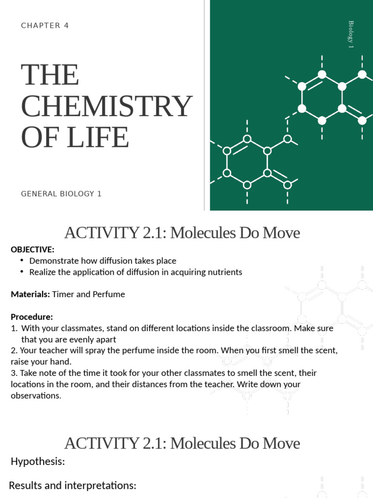Chemistry of Life in Biology 1 | PDF | Enzyme | Chemical Reactions