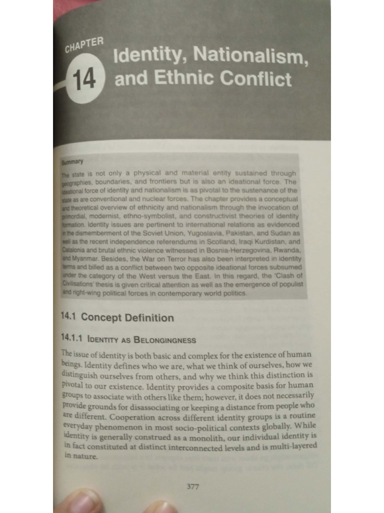 Identify, Nationalism & Ethnic Conflict | PDF