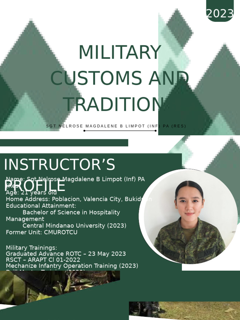 Military Customs and Traditions Guide | PDF | Courage | Military