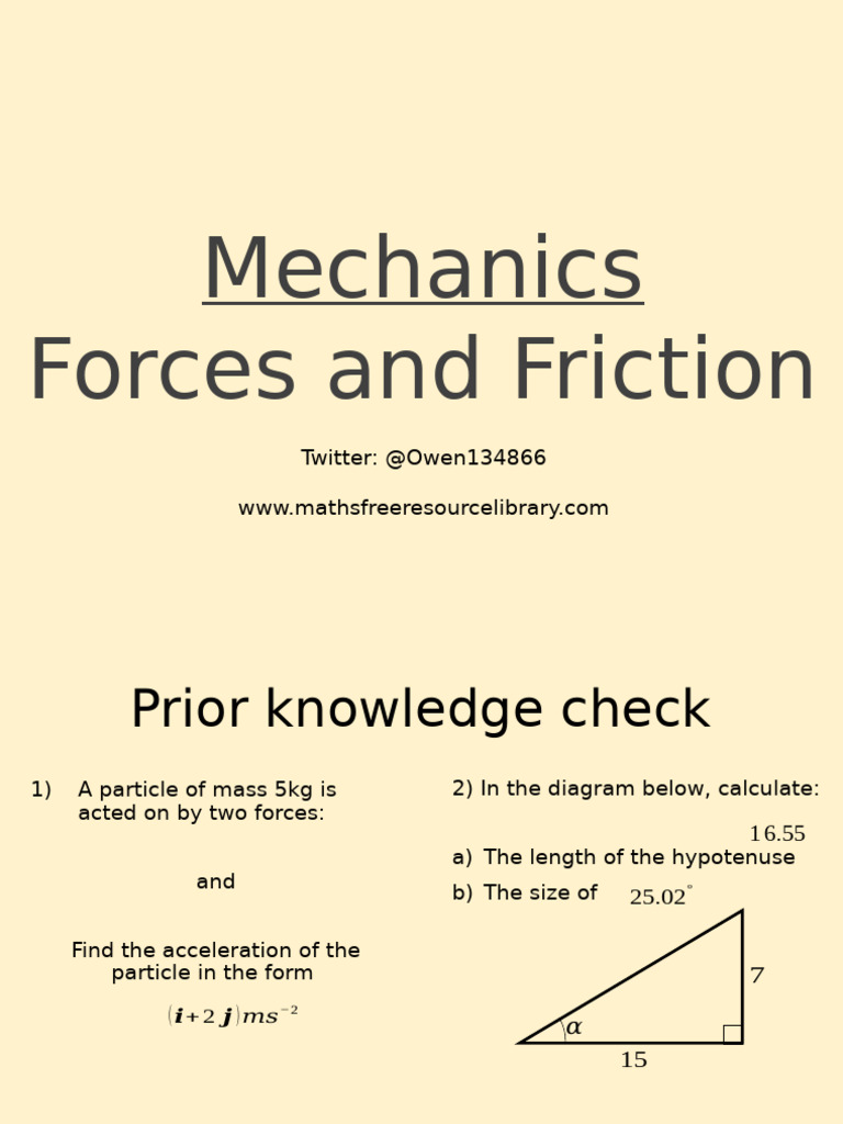 Resolving Forces at Angles | PDF | Force | Acceleration