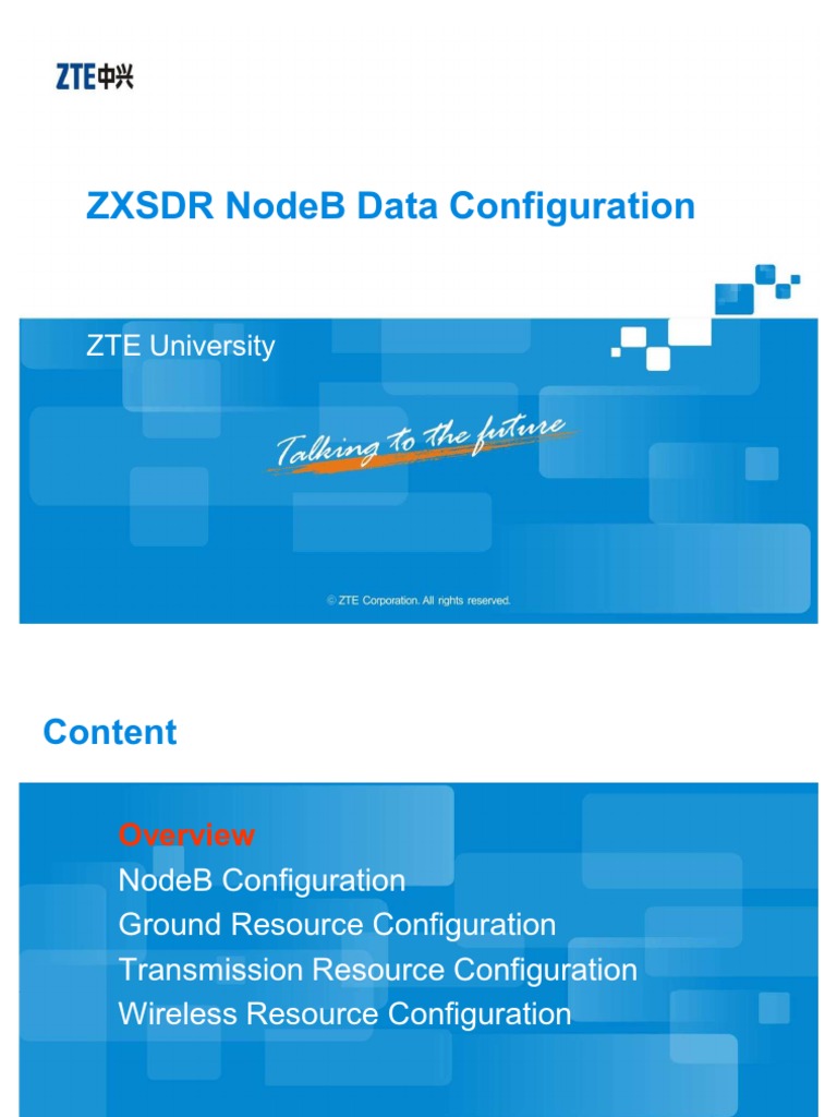 004 ZXSDR NodeB Data Configuration - PPT-42 | PDF | Computer Network | Internet Protocols