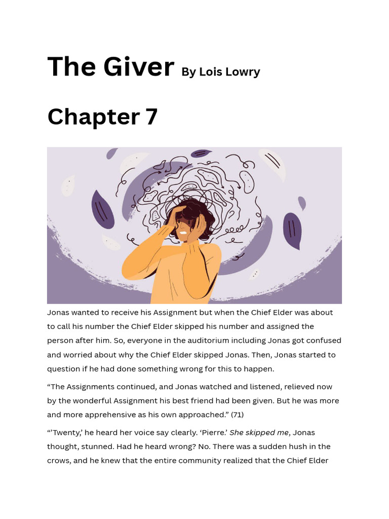 The Giver by Lois Lowry | PDF | Art | Mystery, Thriller & Crime Fiction