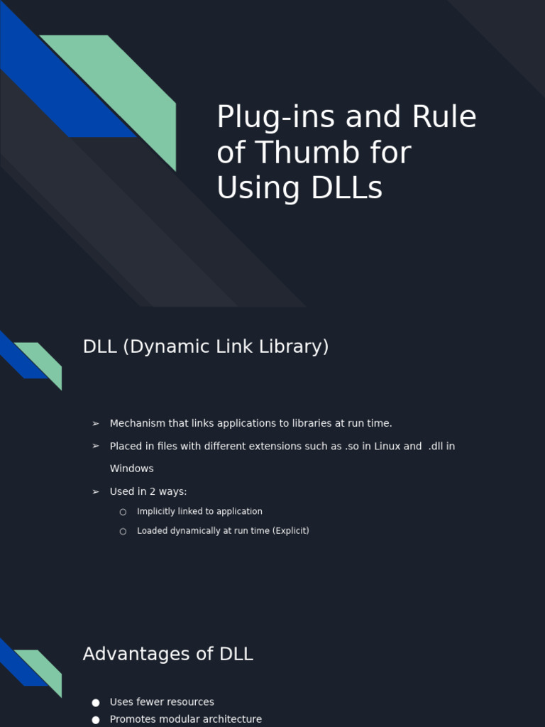 DLL Plugins and Usage Guidelines | PDF | Computer Programming ...