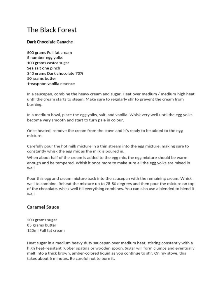 The Black Forest | PDF | Foods