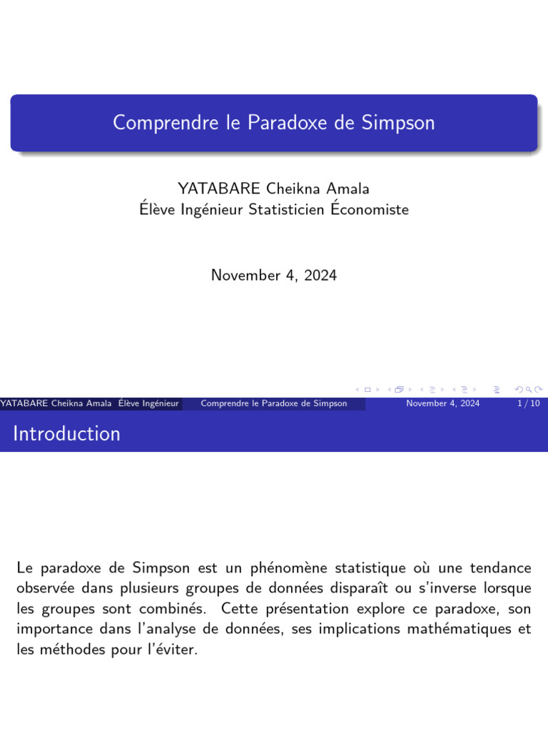 Comprendre le Paradoxe de Simpson | PDF | Statistiques