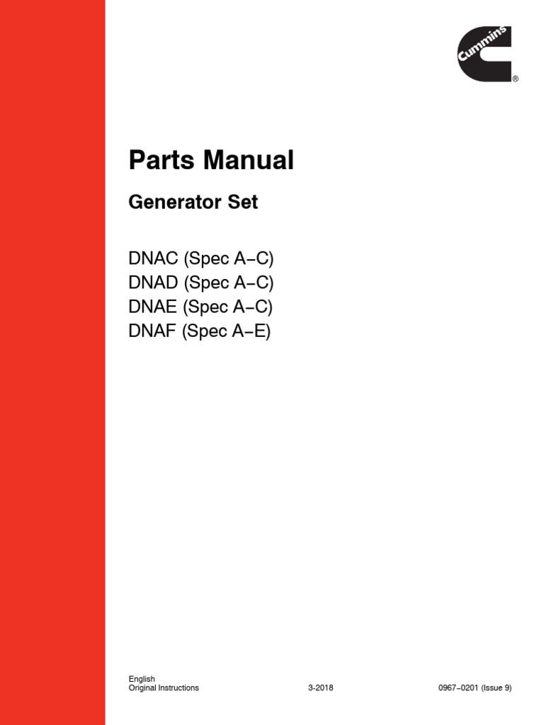 Parts Manual: Generator Set | PDF | Manual Transmission | Electric ...