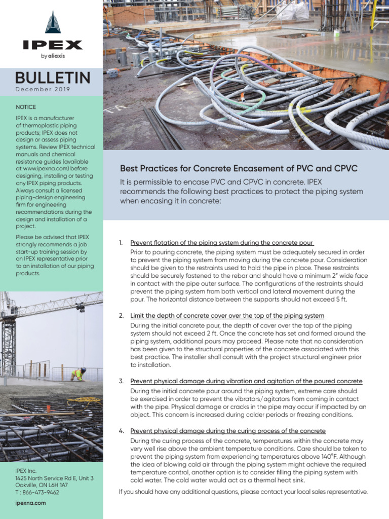 Bulletin Caen Ipex Concrete Encasement 1 | PDF | Concrete | Building ...