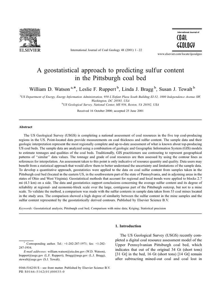 A Geostatistical Approach | PDF | Estimator | Variance