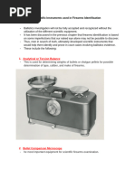 List of Equipments Used in Ballistics Laboratory | PDF | Science ...