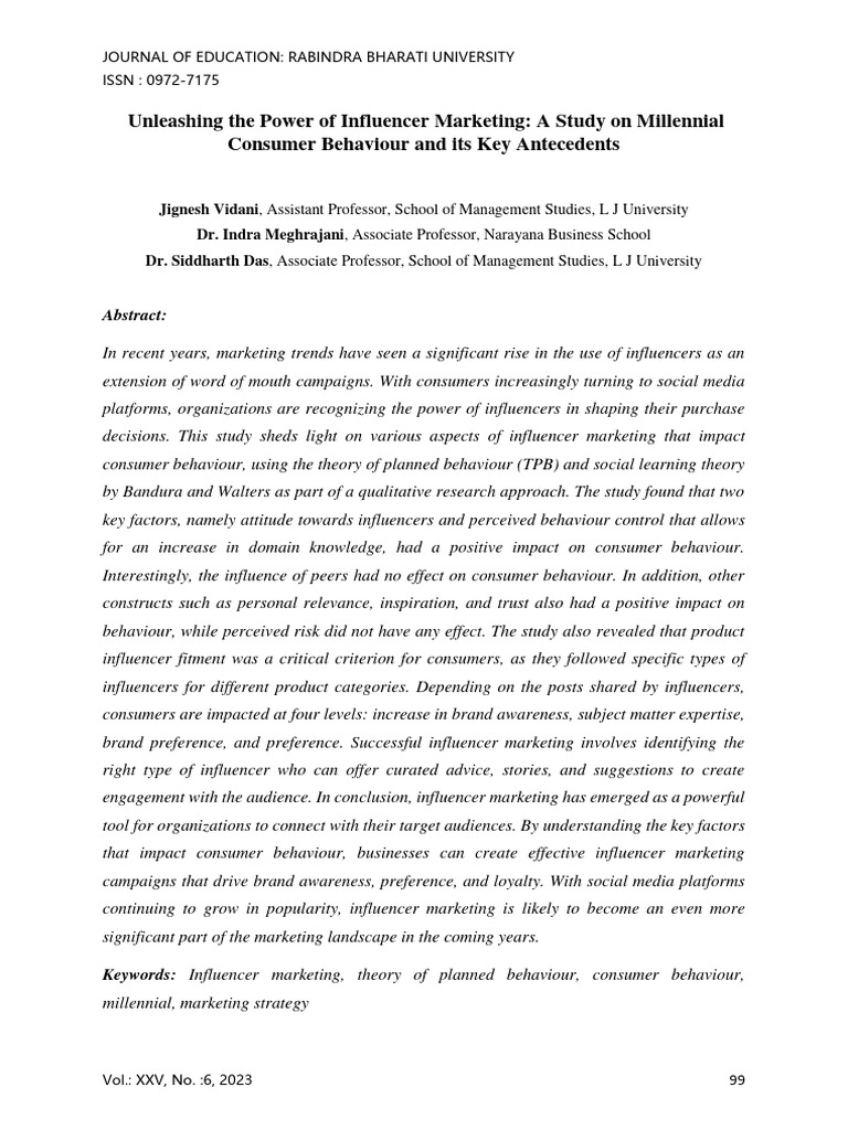 Influencer Marketing & Millennial Behavior | PDF | Consumer Behaviour | Marketing