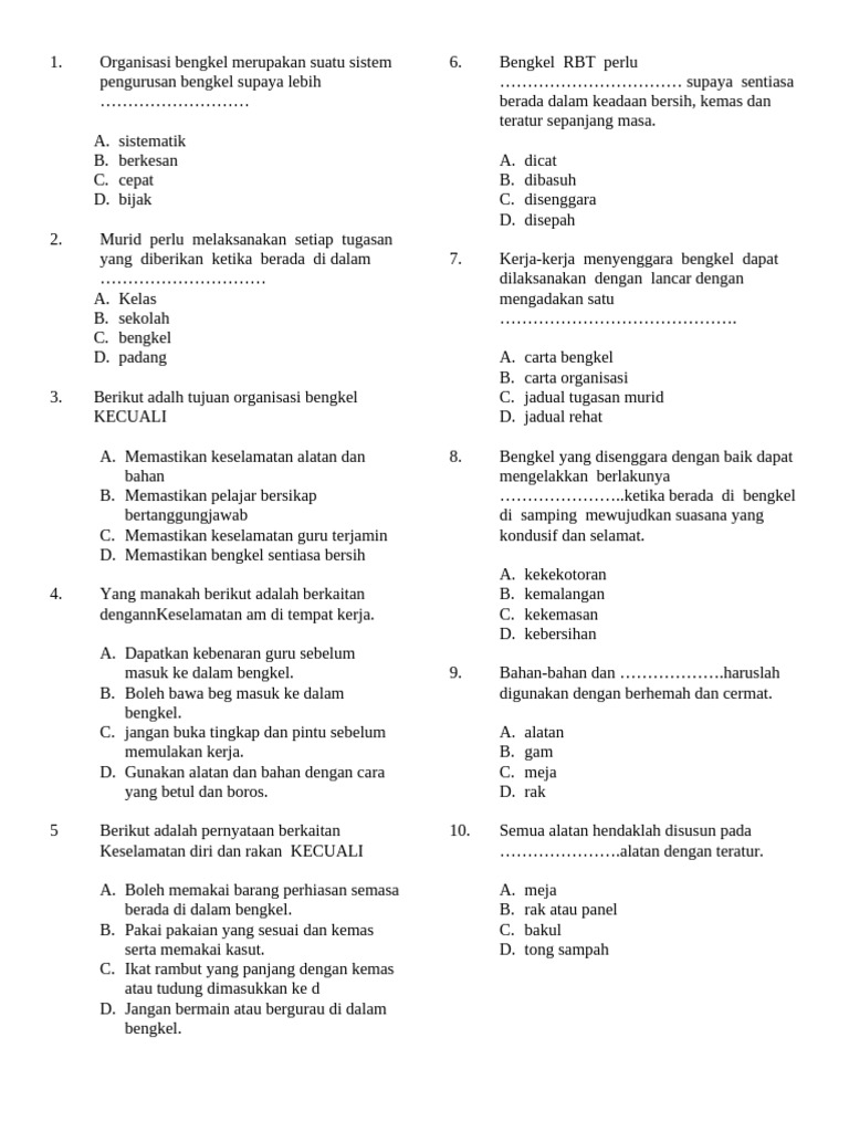 Ujian RBT T4 Mei | PDF