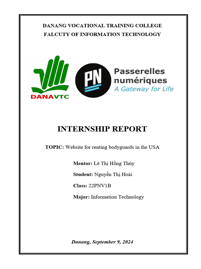 Internship - Final Report | PDF | Html5 | Web Application
