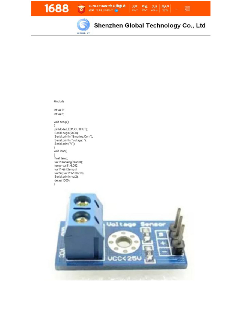 Voltage Sensor | PDF