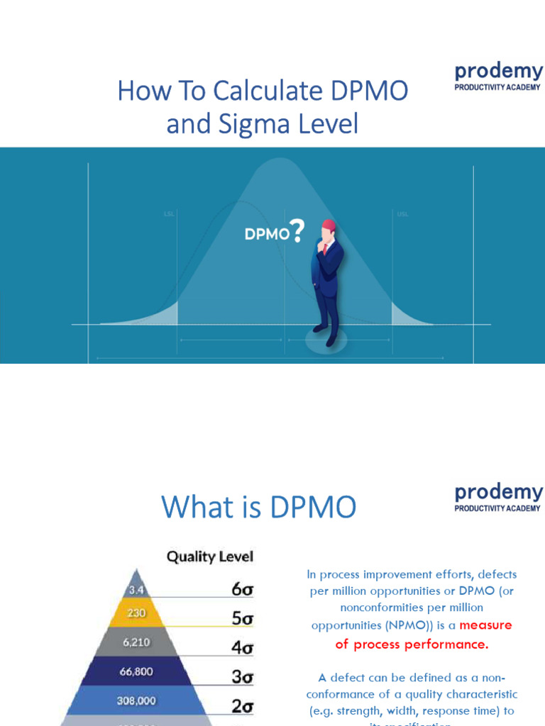 DPMO & Sigma Level Guide | PDF | Standard Deviation