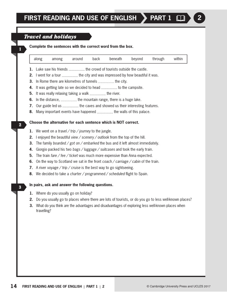 Part 1 + 2 (Use of English) | PDF | Verb | English Language