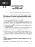 Algebra II Regents June 2023 Answers | PDF | Equations | Polynomial