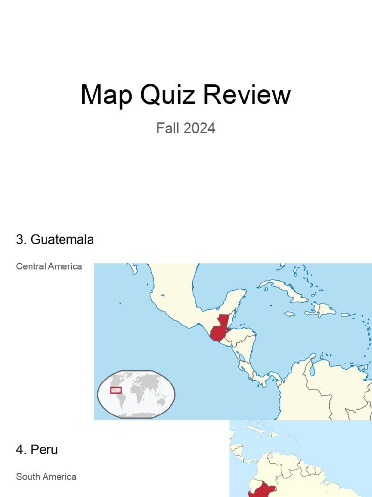 Map Quiz Review | PDF | Cooking, Food & Wine