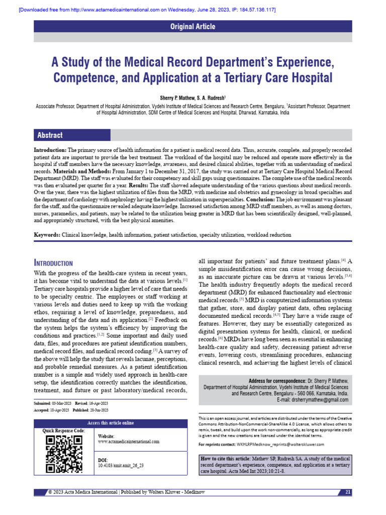 MRD in Hospital-Case Study 2 | PDF | Medicine | Medical Record