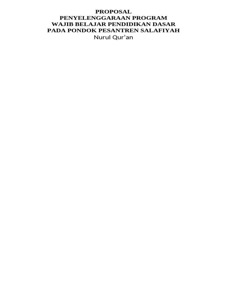 CONTOH PROPOSAL WADAS | PDF | Kesehatan Holistik