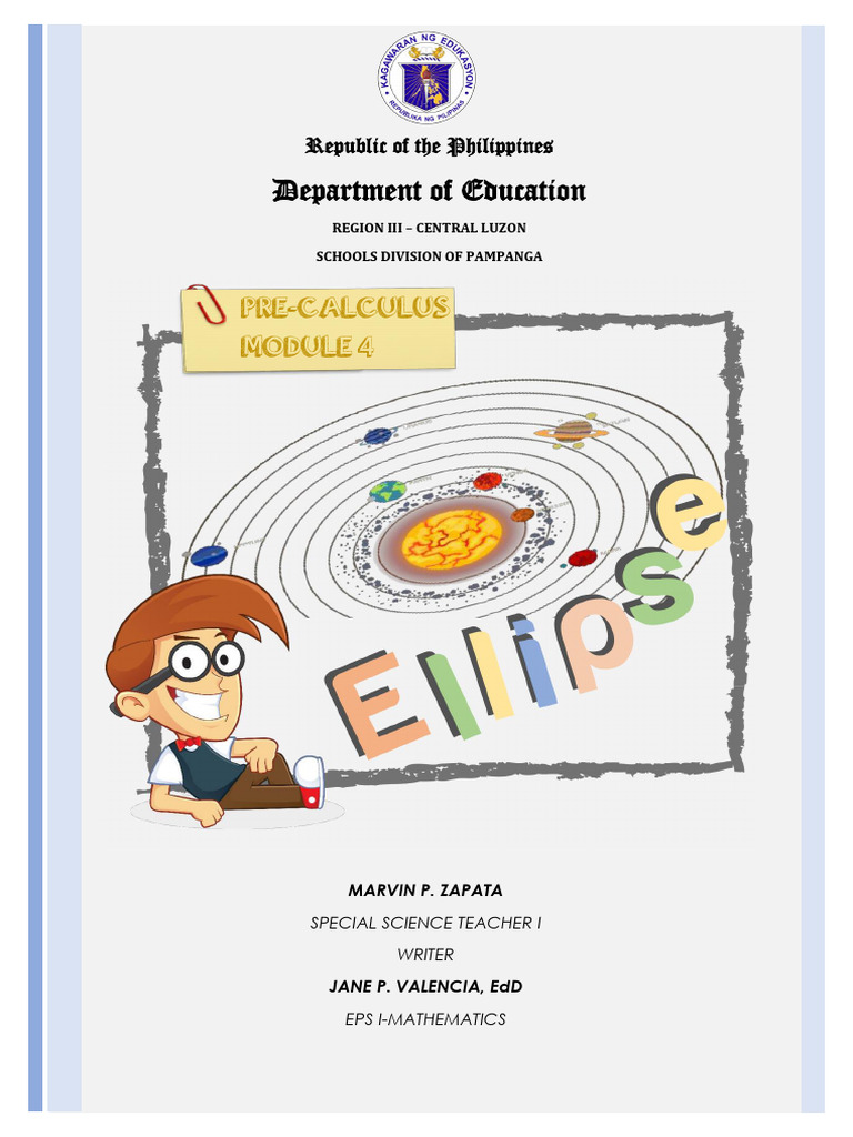 Grade 11 1st Quarter STEM - Pre Calculus Module 4 - Ellipse - PC11AG Ic ...