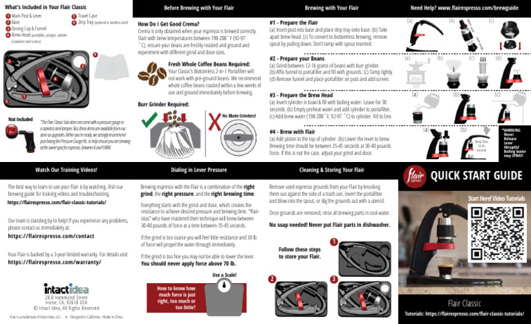 Classic Brew Guide A4 Half v4 May 2023 Web | PDF | Drink | Food And ...