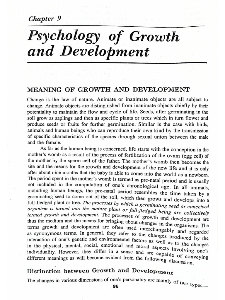 Psychology of Growth and Development | PDF