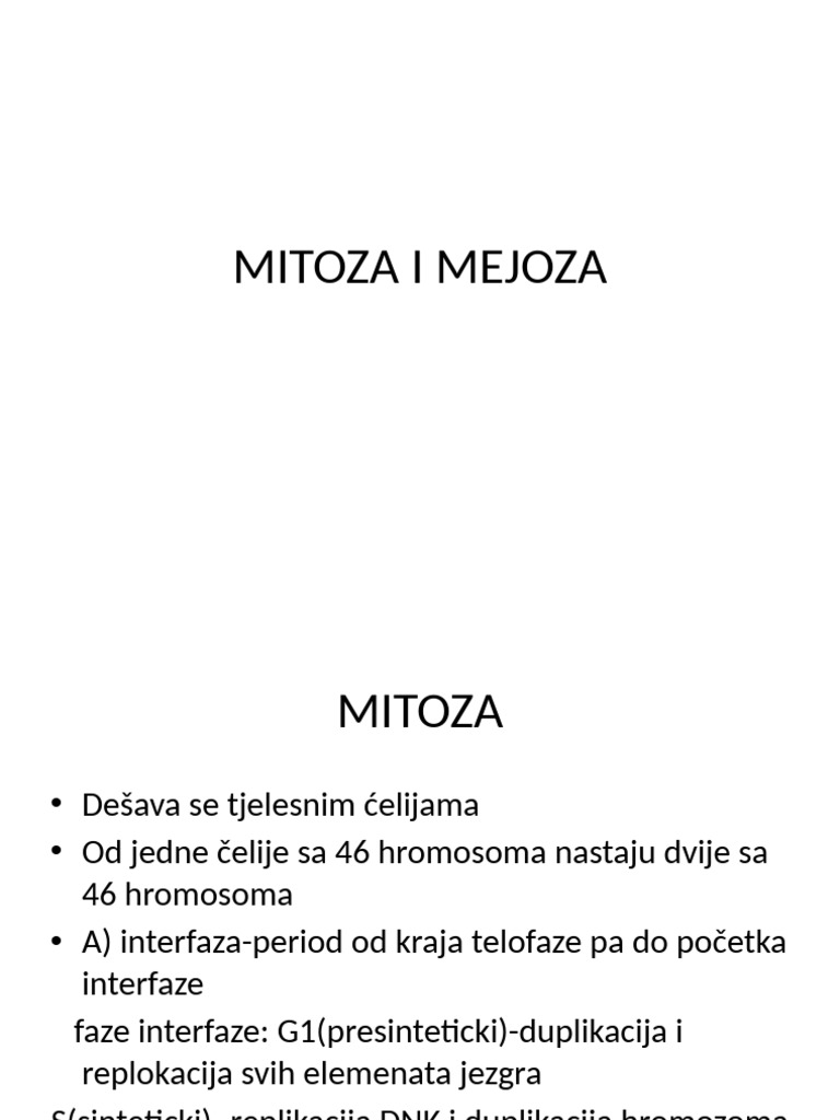 Mitoza I Mejoza | PDF | Ciencia y matemática