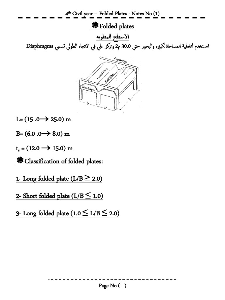 Folded Plates Design and Classification | PDF
